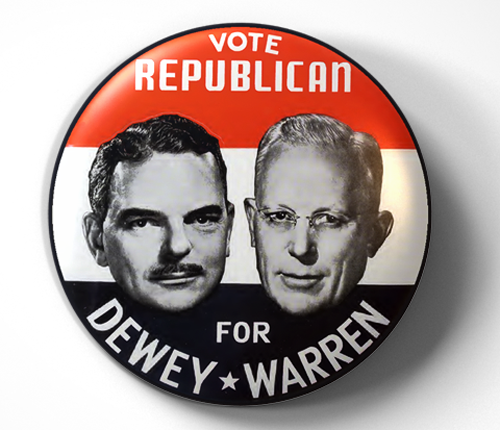 Dewey Warren 1948 Campaign - pin pinback button | eBay