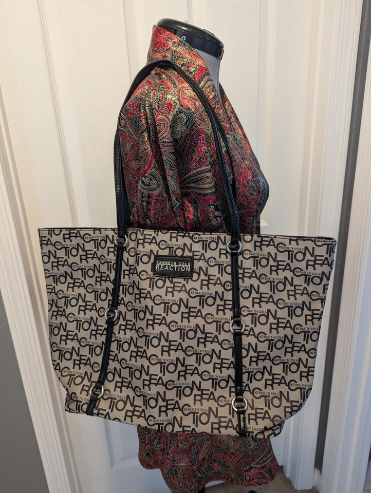 Kenneth Cole Reaction Logo Canvas Tote Bag | eBay