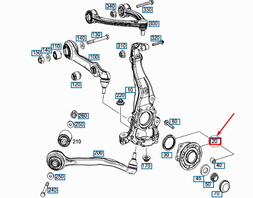 NEW MERCEDES-BENZ C W205 FRONT WHEEL BEARING A2223340000 OEM | eBay