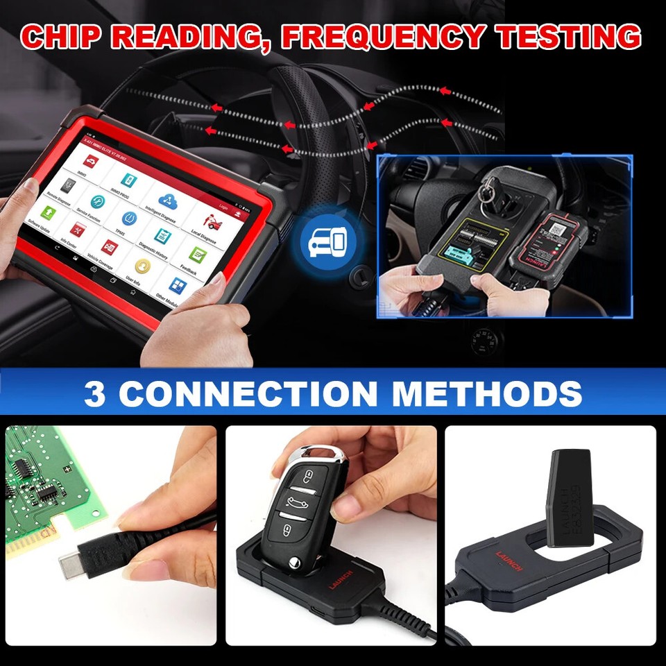 Car Key Programmer X 4 Keys Set Key Chip Work with X431 PAD V 5 IMMO ...