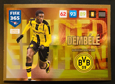 2016-17 Panini Adrenalyn FIFA 365 Ousmane Dembele Limited Edition ...