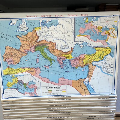 Maps, Atlases & Globes - Vintage Pull Down Map