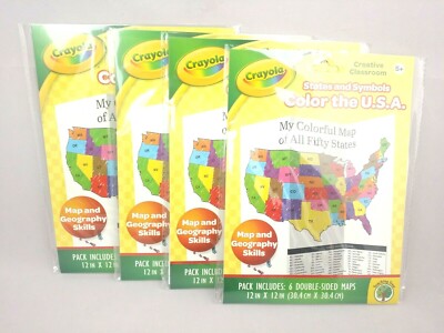 Crayola States & Symbols:Color The USA Map Creative Classroom Geography ...