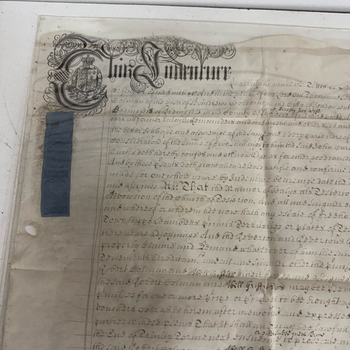 Antique 1700s Indenture Document Historical With Signatures & Stamped ...