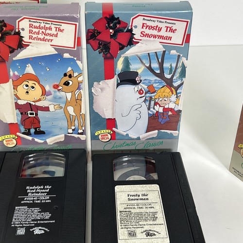 Vintage Christmas Classics Series 1993 Frosty, Santa Claus, Rudolph VHS ...