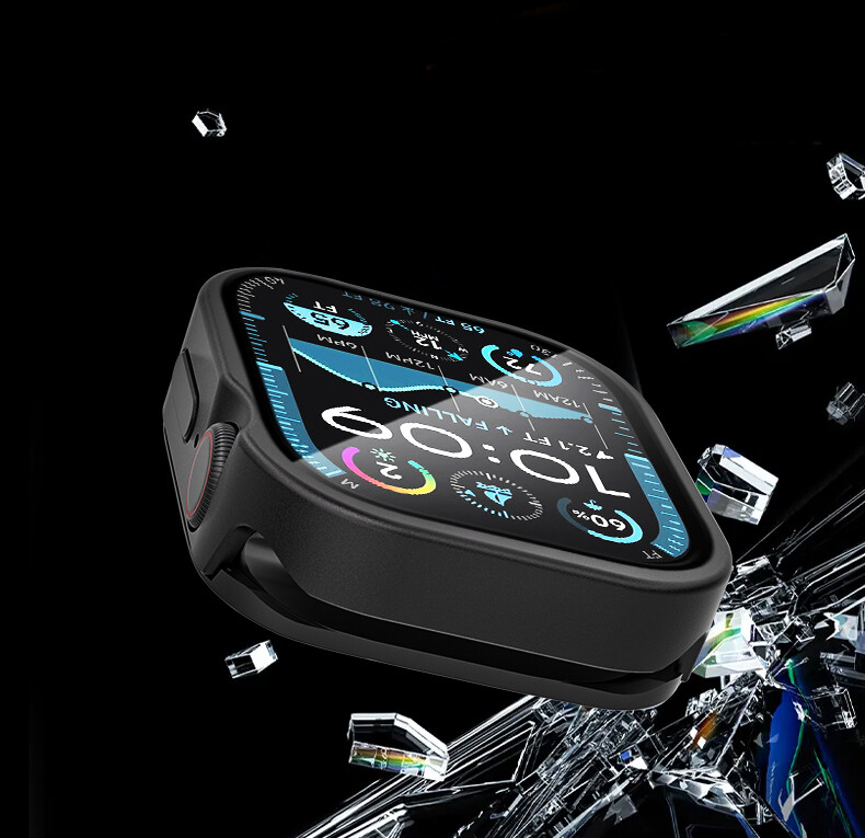 Matal Case Built-in Screen Protector For Apple Watch Back Cover ...