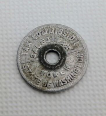 TAX COMMISSION SALES TAX TOKEN-STATE OF WASHINGTON VINTAGE COIN | eBay