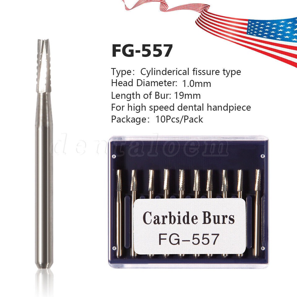 FG557 Carbide Burs FG 557 Friction Grip up to 100 Bur | eBay