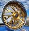 26" Inch GOLD Forgiato Concentrati 5x120 5x127 XL Floating Cap 3pc ...