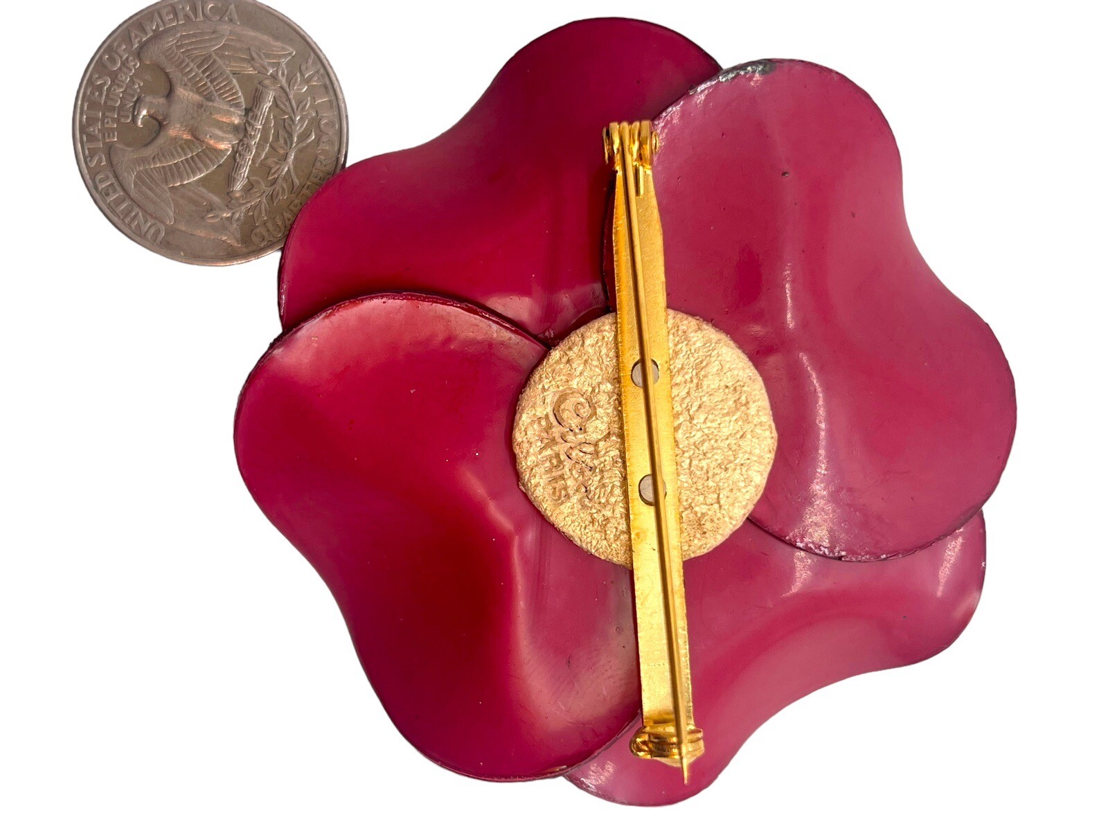 Cilea Paris/Francois Montague French Designer RARE Anemone Red Brooch ...