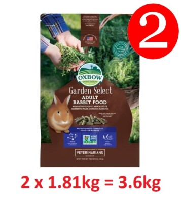 Oxbow Garden Select Adult Rabbit Food 1.8kg x 2 Bags TOTAL 3.6KG | eBay ...