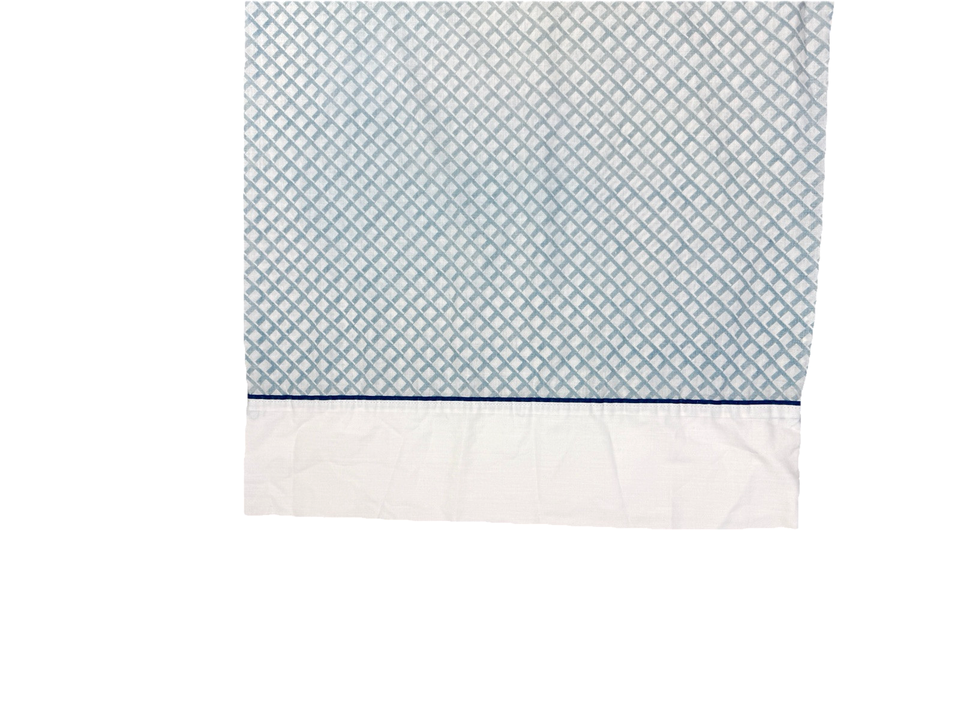 2 VIntage King-Sized Pillowcases Blue White Cotton Printed Bedding Pair ...