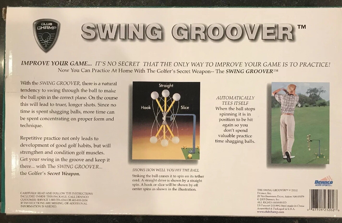 NIB CLUB CHAMP GOLF SWING GROOVER TRAINING PRACTICE AID FAST | eBay