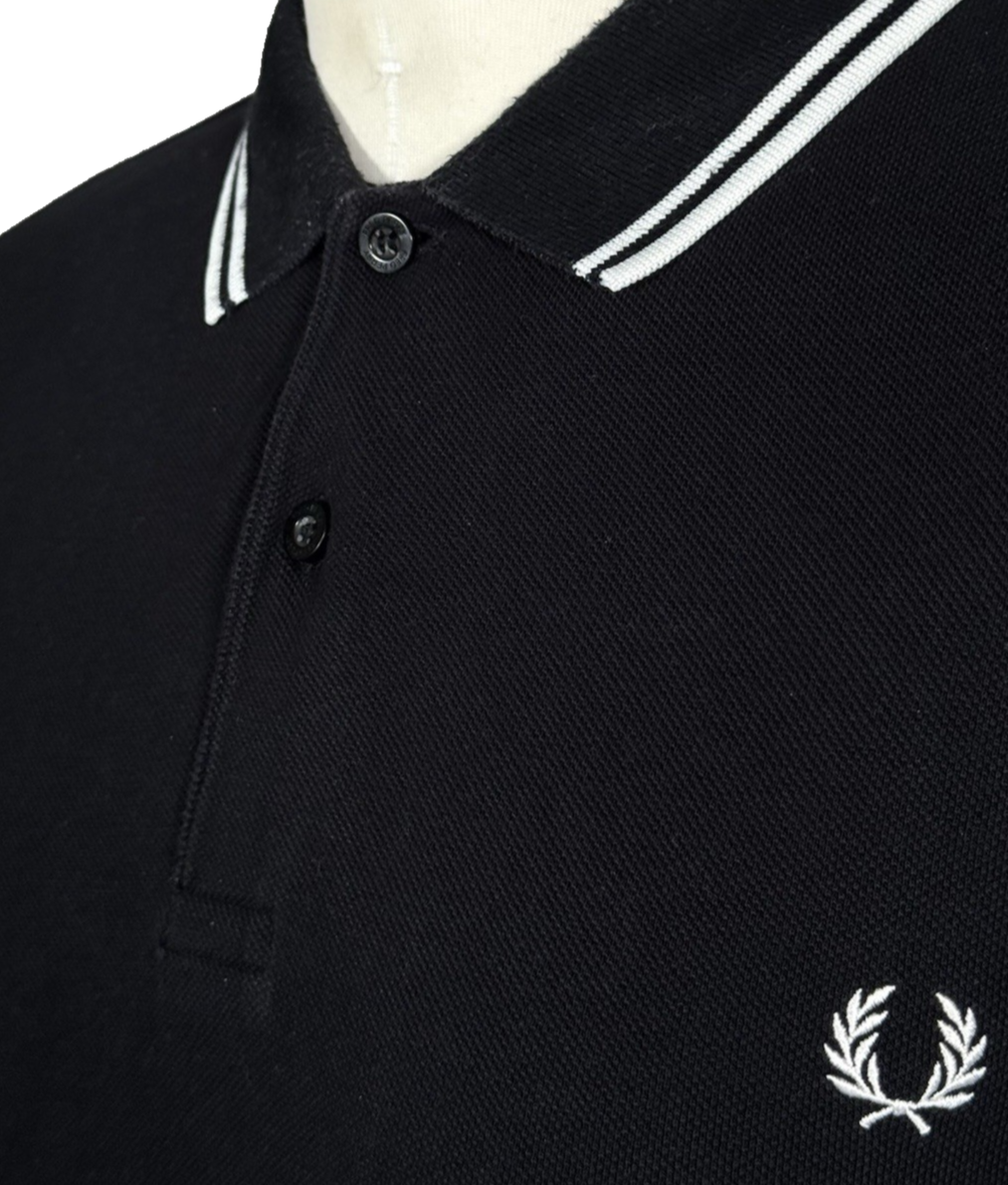 Fred Perry M3600 Polo Size - XXXL 3XL 50" Black/Porcelain - EUC Ska Mod ...