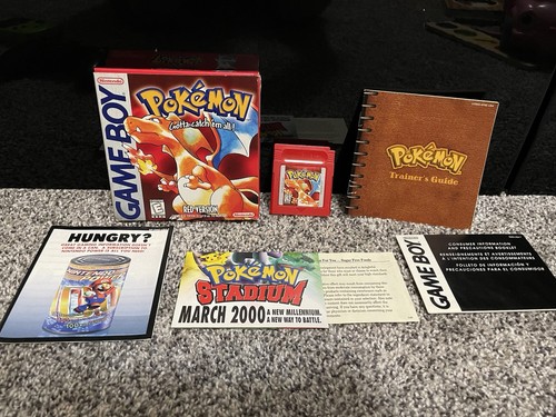 Pokemon Red Version Game Boy Complete in Box with All Inserts! | Search ...