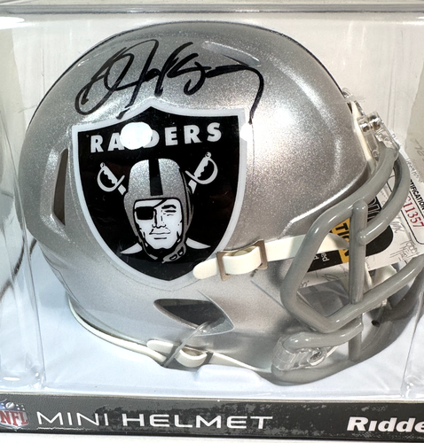 Bo Jackson Signed Los Angles Raiders Mini Helmet Auto JSA ...