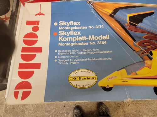 VINTAGE 1992 ROBBE SKYFLEX ELECTRIC GLIDER NEW IN BOX KIT 3174 COMPLETE ...