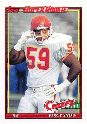 Percy Snow 1991 Topps 139 Kansas City Chiefs Football Card | eBay