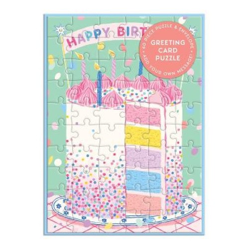 Confetti Birthday Cake Greeting Card Puzzle by Galison [Cards ...