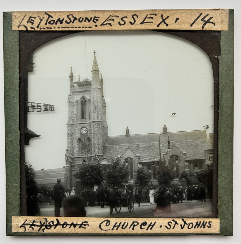 Magic Lantern Slide Leytonstone St. Johns Church Essex (3) | eBay UK