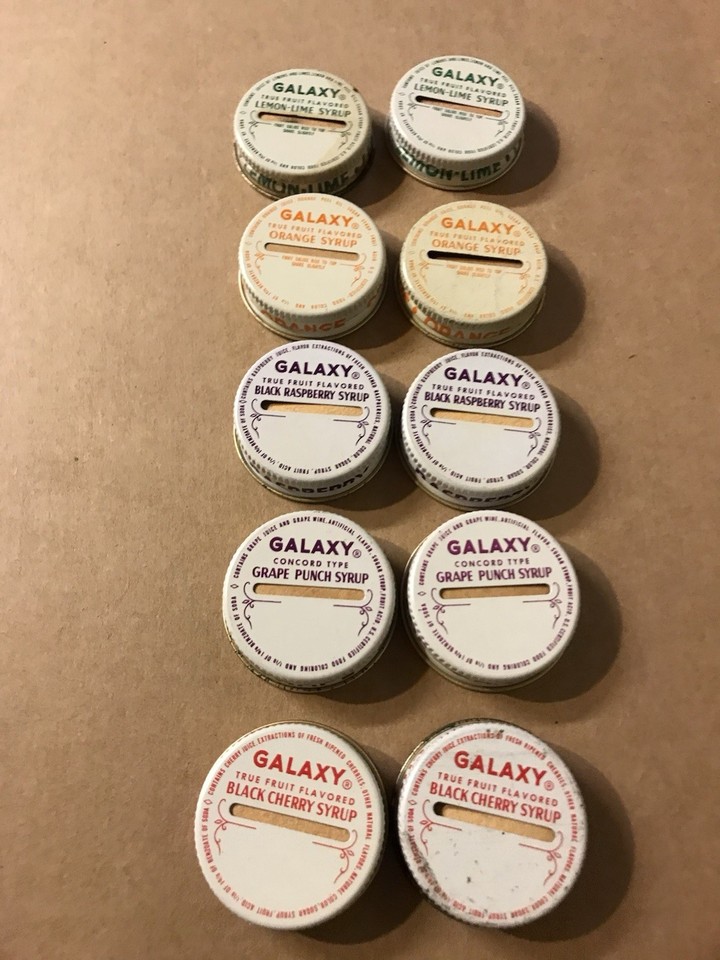 12 SPACEMAN ROBOT, COIN BANK BOTTLES, 1953 SCI-FI BOX FROM GALAXY SPACE ...