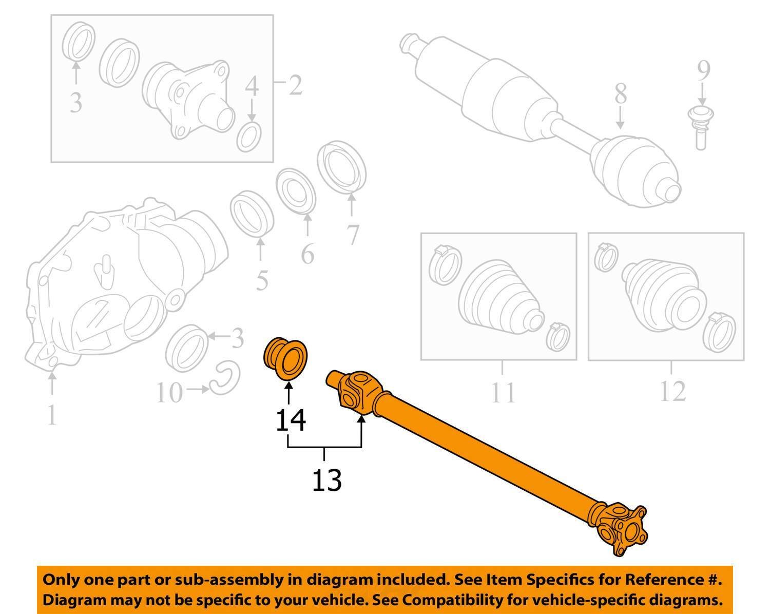 2014 BMW X3 Front Drive Shaft OEM 89K Miles - LKQ338469837 | eBay