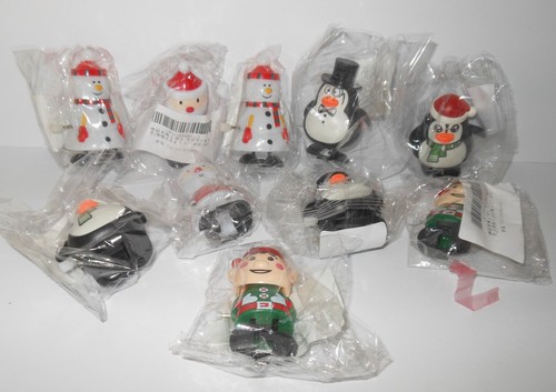 10 Small Walking Christmas Plastic Wind-Up Figures~Factory Sealed~New ...
