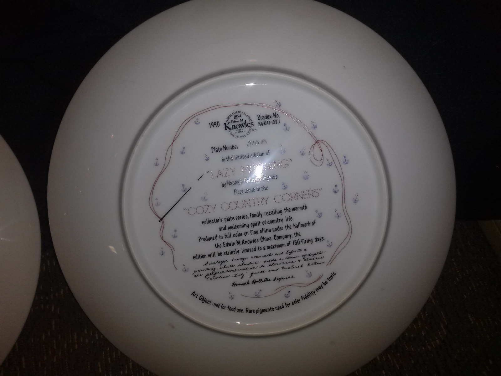 2 BEAUTIFUL CAT PLATES BY BRADFORD EXCHANGE MARY LASHER & KNOWLES ...