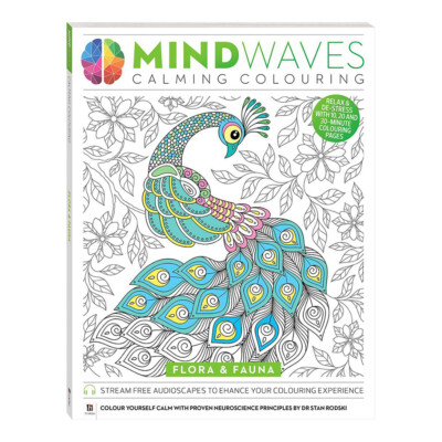 Art Maker Draw Mindwaves Calming Colouring Flora & Fauna Book Relaxing ...