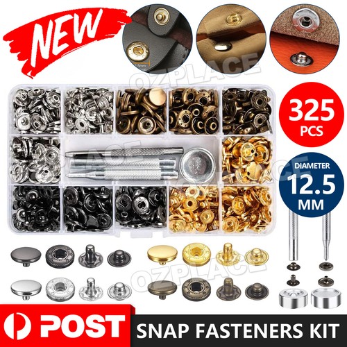 325pcs Metal Snap Fasteners Kit Press Studs Buttons Tool Women Men ...
