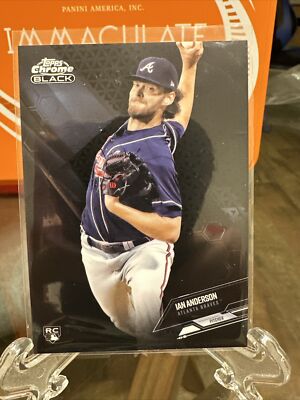 2021 Topps Chrome Black #90 Ian Anderson Atlanta Braves Rookie Card RC ...