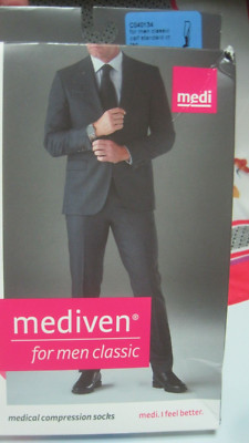NEW-MEDIVEN Medi Compression Socks MEN SZ IV TAN COLOR Classic Calf ...