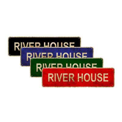 River House Street Sign Pub Bar Home Garage Basement Vintage Décor ...