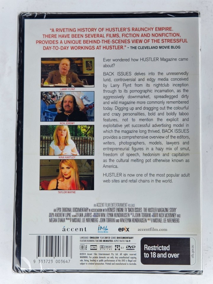 Back Issues The Hustler Magazine Story DVD - Ron Jeremy Larry Flynt ...