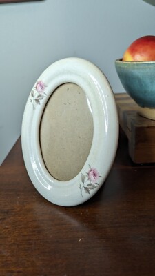 Vintage Floral Oval Picture Frame Porcelain | eBay