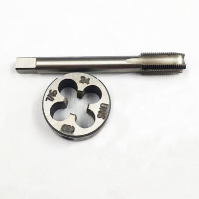 7/16" -24TPI Tap + Die Set HSS Right Hand Thread 7/16-24 Tap 7/16 ...