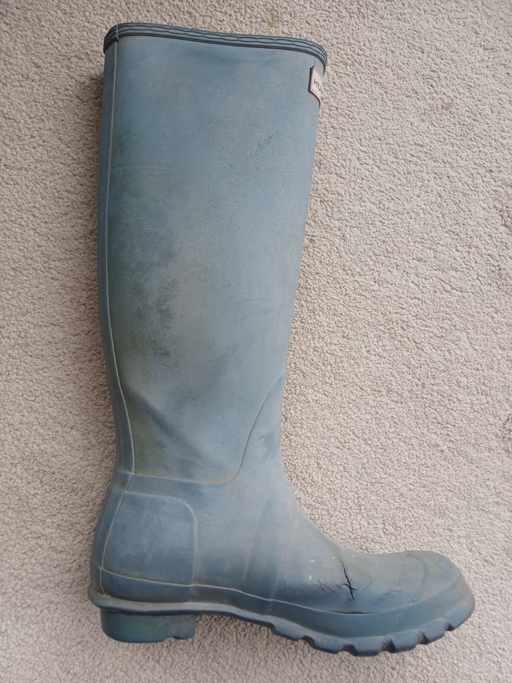 Hunter Wellies Light Blue Tall Buckle Size 6 UK | eBay UK