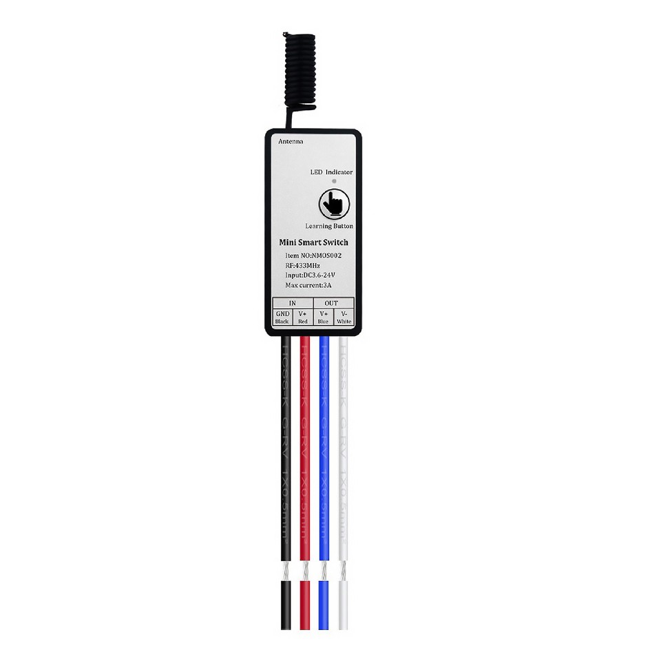 1CH LED DC 3.6V~24V Mini Wireless RF Remote Control Light Switch ...