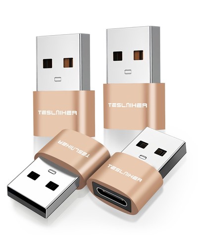 USB to USB C Adapter 4 Pack, OTG Adapters USBC Female to A Male Adapter ...