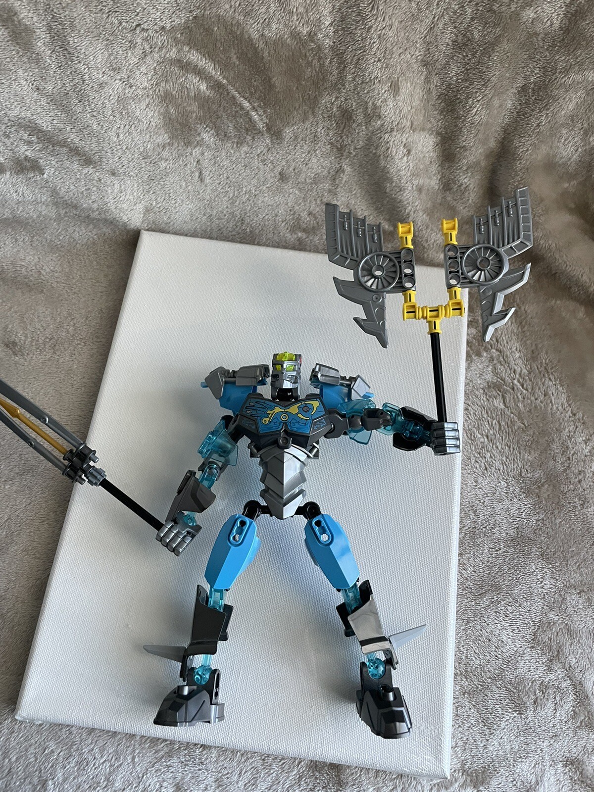 Lego Bionicle 90661 2009 Blue/Gray Complete With Weapons. | eBay