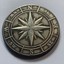 8 Point Compass Gothic Challenge Coin-Lucky Pocket Heads Tails Flip ...
