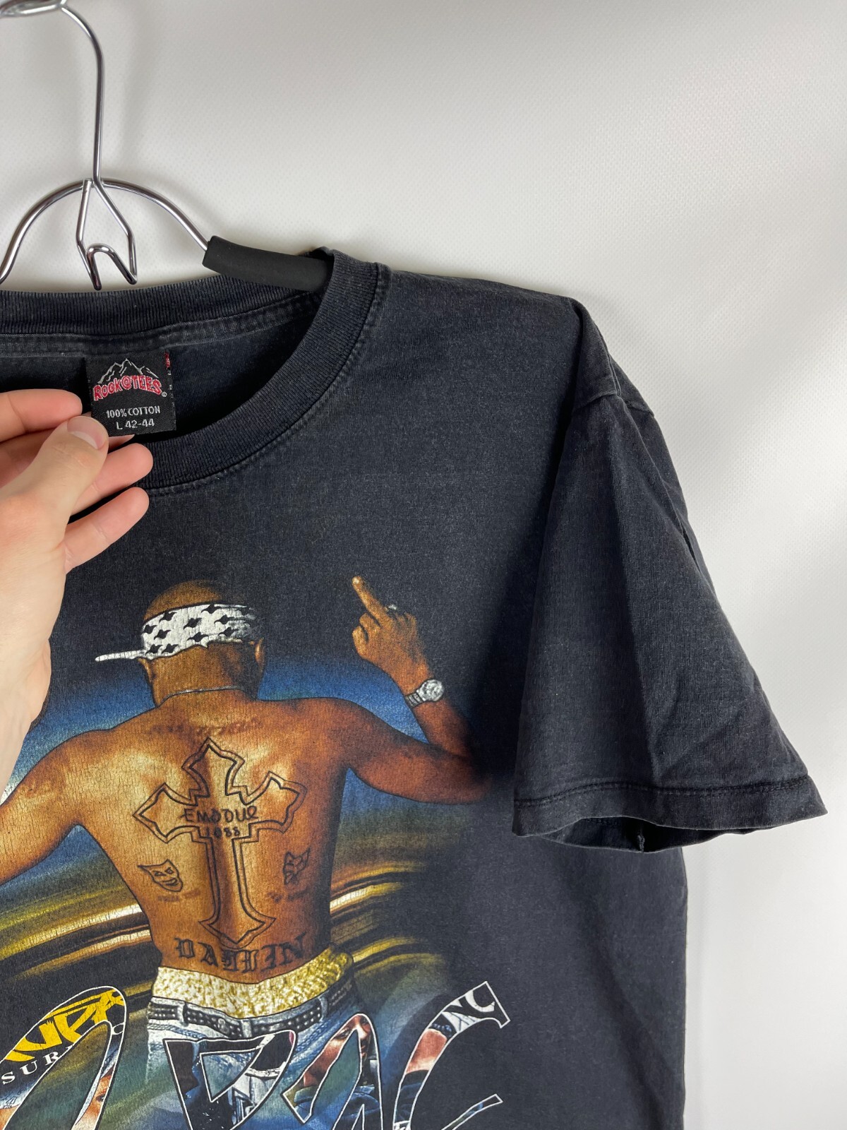 Rock Tees vintage Tupac 2pac 90s makavelli rap tee sh… - Gem