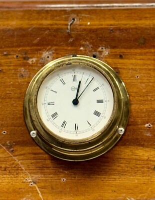 German-Made Barigo Vintage Brass Maritime Wall Clock - Round Ship ...