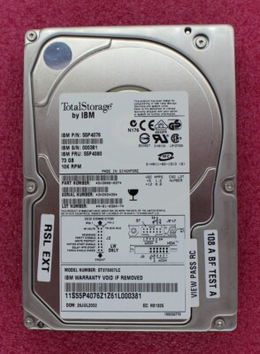 55P4080 - IBM 73.8Gb U320 80 Pin SCSI Hard Disk Drive | eBay