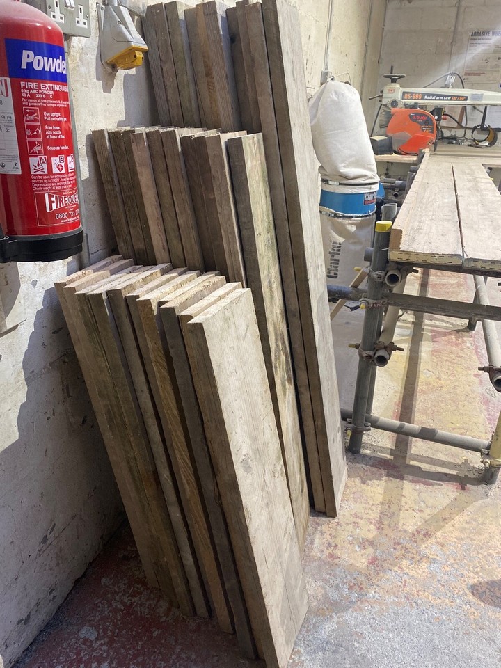 Reclaimed Recycled Rustic Scaffold Boards! | eBay UK