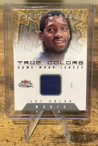 2001-02 Fleer Force Tracy Mcgrady 287/400 True Colors GAME WORN PATCH ...