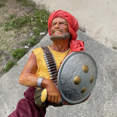 Bossoms Chalkware Wall Hanger Pathan Afghan Muslim Warrior Mountain ...