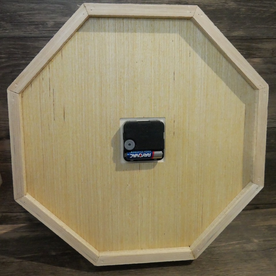 24 Hour Wall Clock 13 3/4" Octagon Analog Military Time Clock Blue or ...