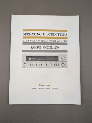 Sansui Model 250 AM/FM Multiplex Stereo Tuner Amp Operating Model 250 D ...