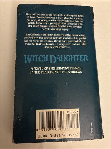 WITCH DAUGHTER ELIZABETH LLOYD 1988 ZEBRA PAPERBACK HORROR | eBay